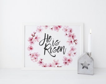 He is risen wreath | Etsy