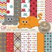 Cat Digital papers and Clipart Set Cat head Kitten Pet