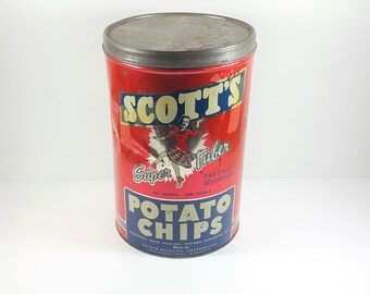 Potato chip tin | Etsy