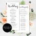 Editable wedding program Editable DIY Wedding program template