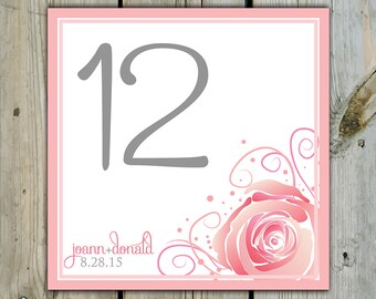 10 Custom Owl Table Numbers Personalized Wedding Table