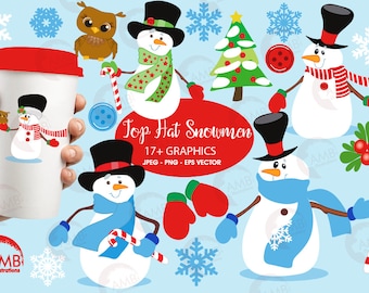 Snowman clip art | Etsy