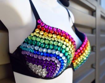 Rainbow bras | Etsy