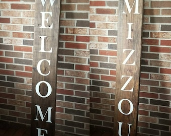 Vertical welcome sign | Etsy