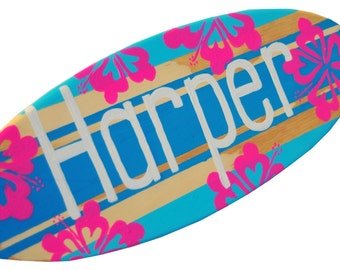Surfboard name plate Surfboard sign surfboard decor custom