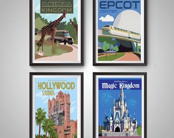 Walt Disney World Signage Digital Art Print: Splash Mountain
