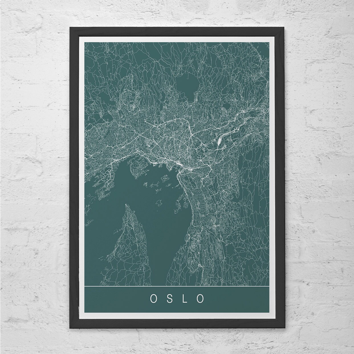 OSLO MAP ART Print Modern City Print Art Customizable City