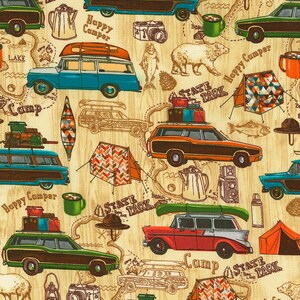 Camping fabric | Etsy