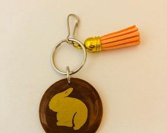 Bunny keychain | Etsy