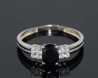 Black stone ring | Etsy