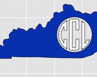 Kentucky Monogram Decal Car Decal Vinyl Car Decal State Pride