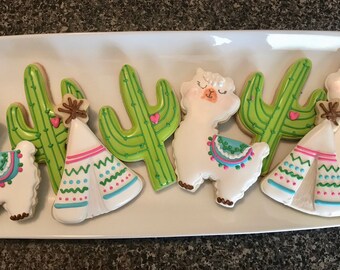 Llama cookies | Etsy