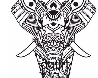 Elephant mandala | Etsy
