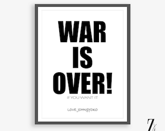 War is over poster | Etsy