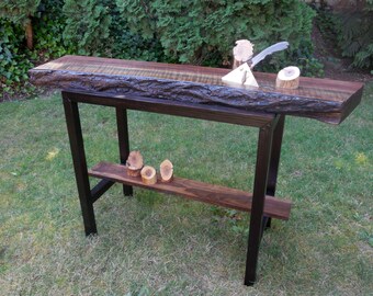 Live edge console | Etsy