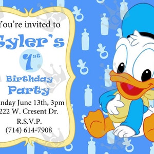 Donald duck invite | Etsy