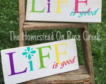 Life is good sign | Etsy