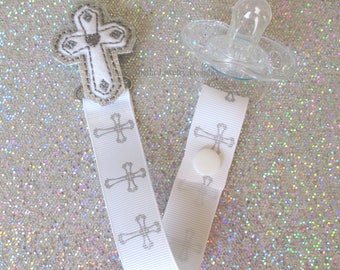 Dainty Daisy Happy smiling flower Pacifier Clip Paci Soother