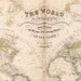 Old World Map 1862 Mercator projection