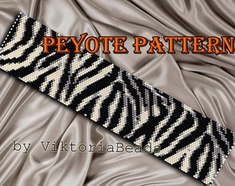 Python snake skin peyote pattern even stitch bracelet Animal