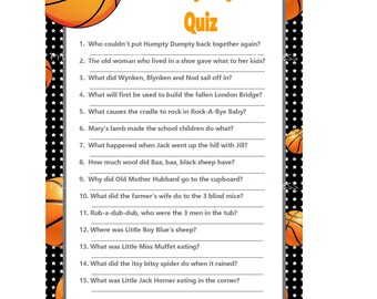 Basketball rhyme | Etsy