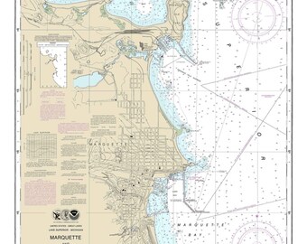 Presque isle map | Etsy