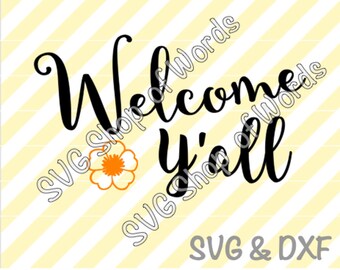 Welcome yall svg | Etsy