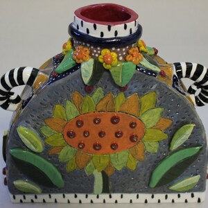 Ceramic sunflower | Etsy