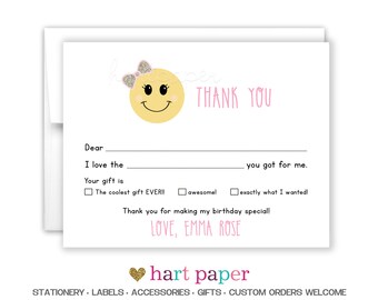 Emoji thank you card | Etsy