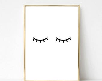 Eyelashes print | Etsy