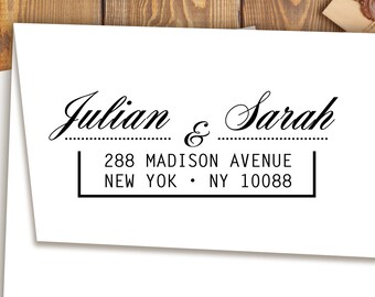 Pre Inking Return Address Stamp Personalized Stamp Wedding