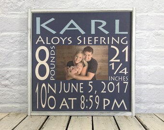 Baby birth board | Etsy