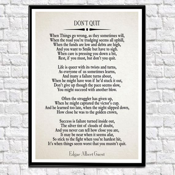 Don't Quit Poem Don't Quit Motivational Poem Inspiring