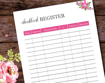 Printable Check Register How to Balance a Check Book New