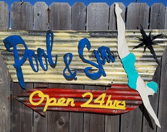 Swimming pool signs | Etsy