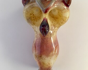 Sparkly Double Bowl Owl Pipe