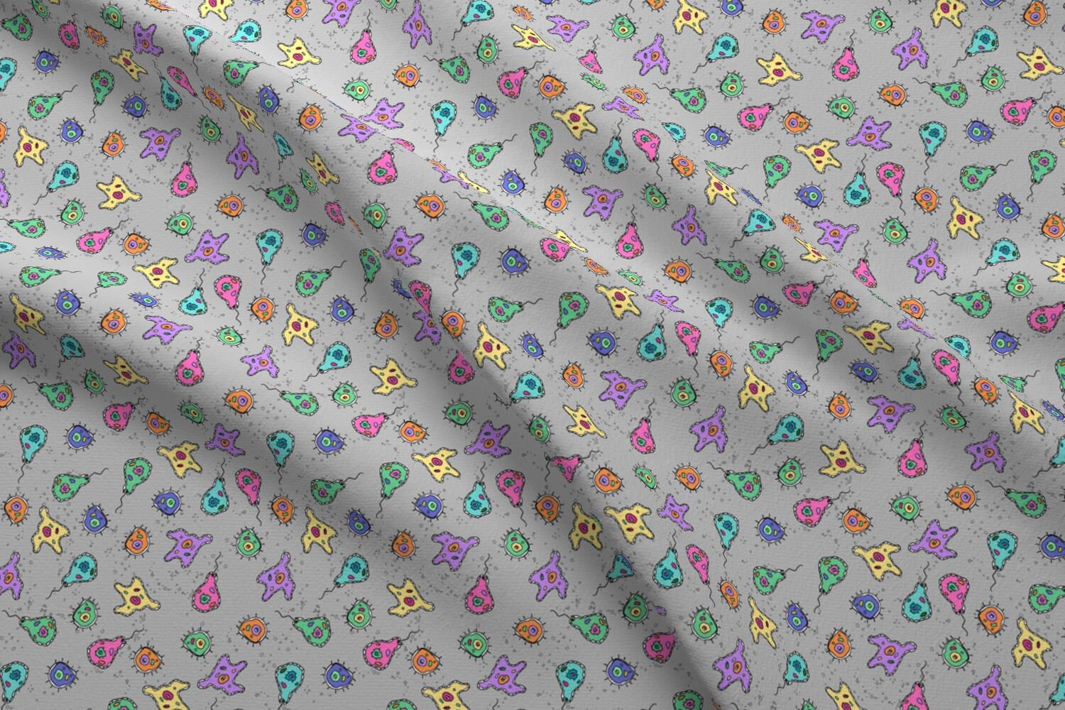 Microorganisms Fabric Single Cells By Amber Morgan Geek