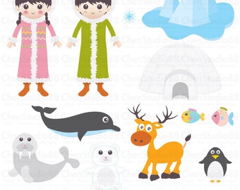 Eskimo clipart | Etsy