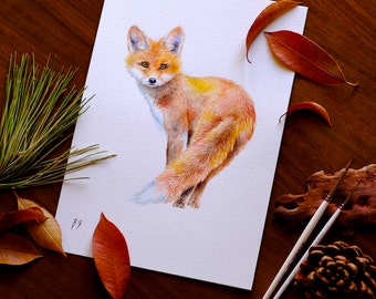 Forest animal art | Etsy