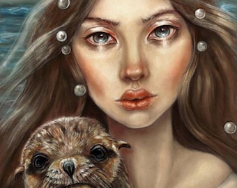 Rusalka Mermaid Mythology water nymph Slavic folklore 8x10