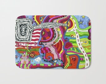 Psychedelic rug | Etsy