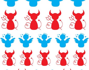 Angel devil decal | Etsy