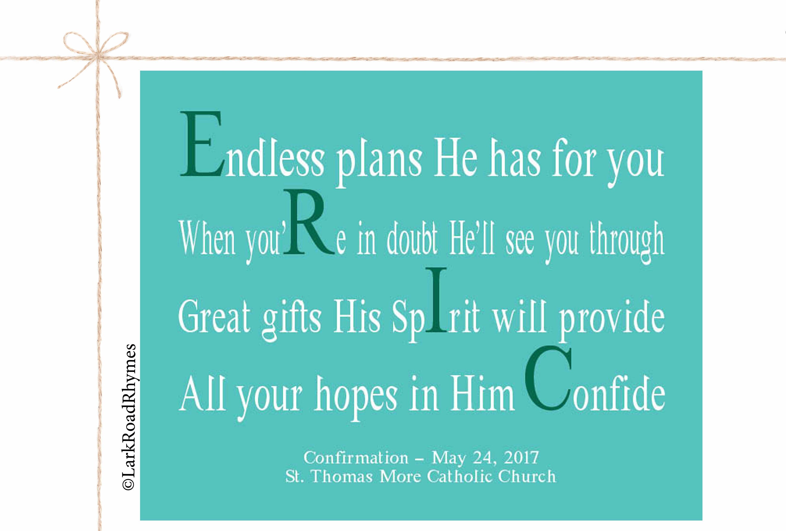Confirmation Gift Inspirational Wall Decor Christian Art