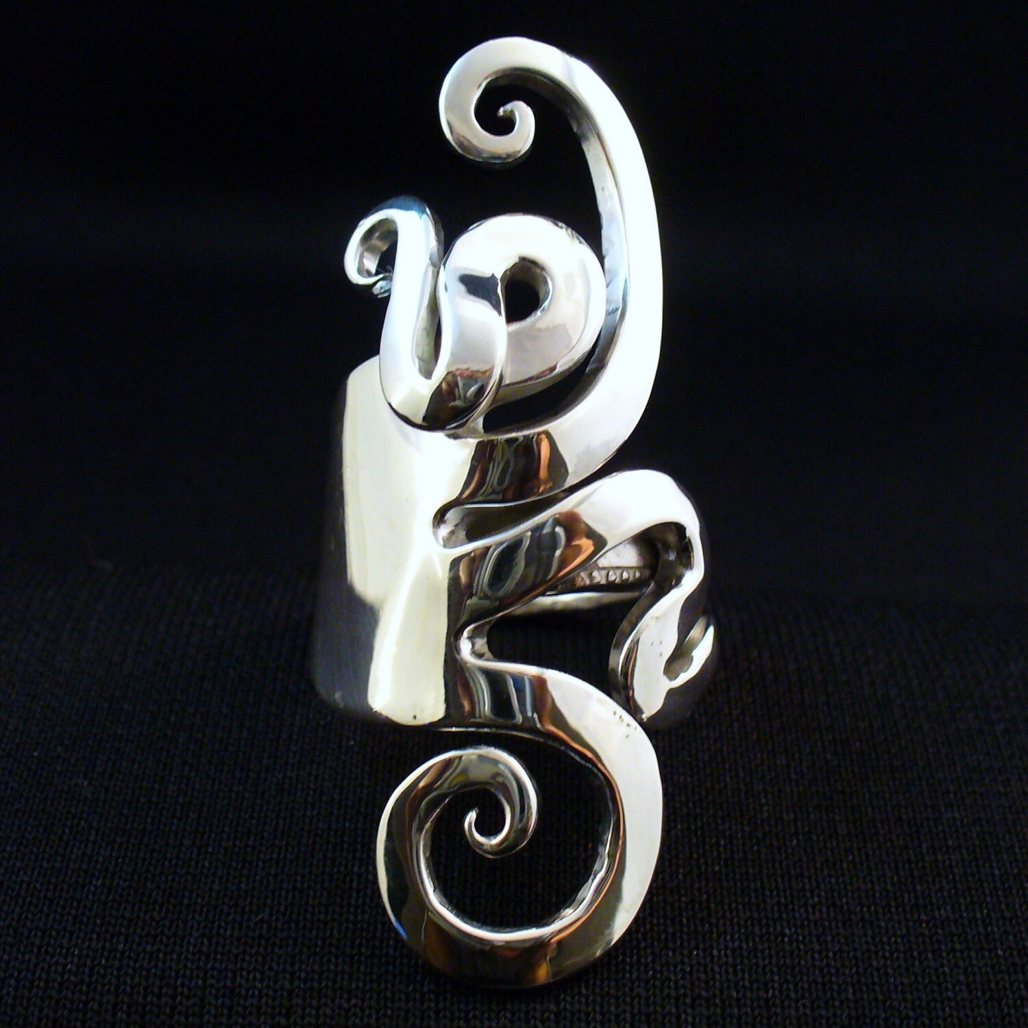Solid Sterling Silver Real Fork Ring Size 5 to 16