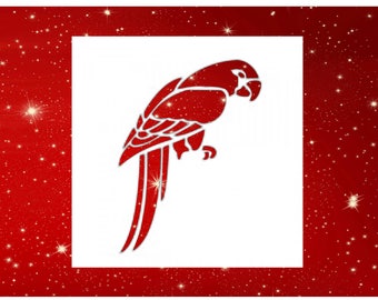 Parrot stencil | Etsy