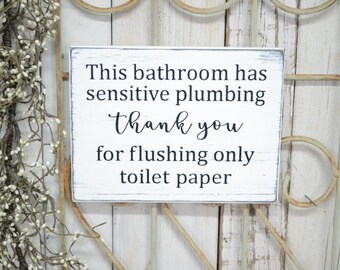Toilet paper sign | Etsy