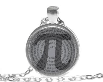 Pi Necklace Pi Jewelry Math Necklace Pi Symbol Necklace