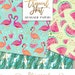 Tropical Digital Papers Summer Beach Girl Watermelon