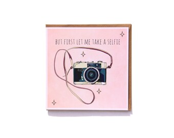 Camera birthday card | Etsy