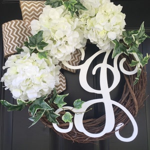 Wreath monogram | Etsy